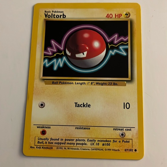 Pokemon | Toys | Voltorb W Shadow Pokemon Card | Poshmark